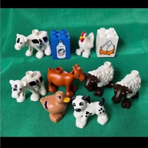 Lego | Toys | Lego Duplo Farm Animals Duck Sheep Cow Goat Chicken Dog ...